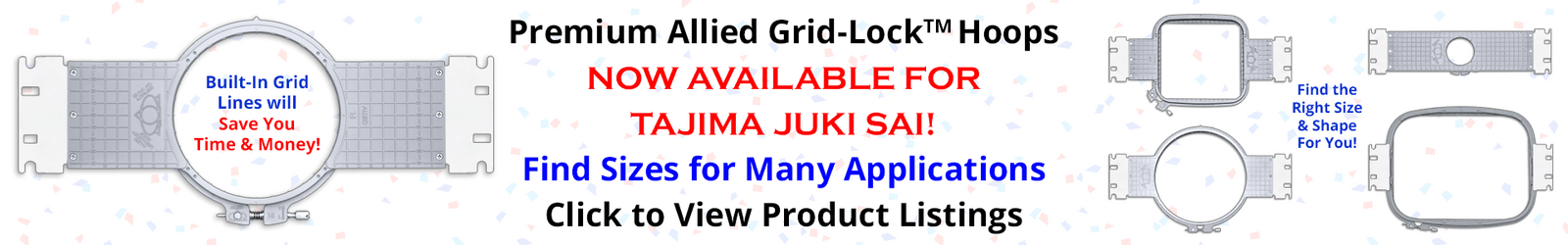 Embroidery Hoops | Allied Grid-Lock, Wooden, Mighty Hoops & More ...