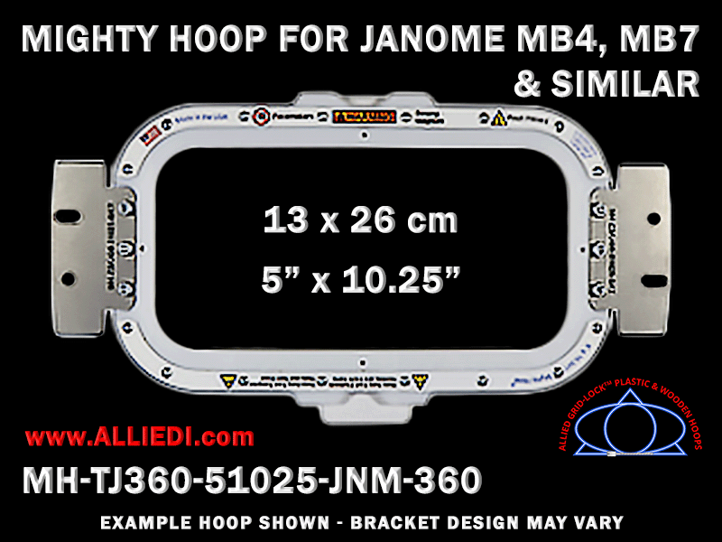 Janome MB-4/MB-7 Hoop - Magnetic Mighty Hoop - 5 x 10.25 inch (13 x 26 ...