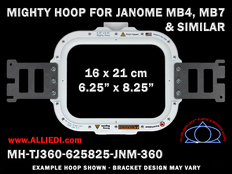 Janome MB-4/MB-7 Hoop - Magnetic Mighty Hoop - 6.25 x 8.25 inch (16 x ...