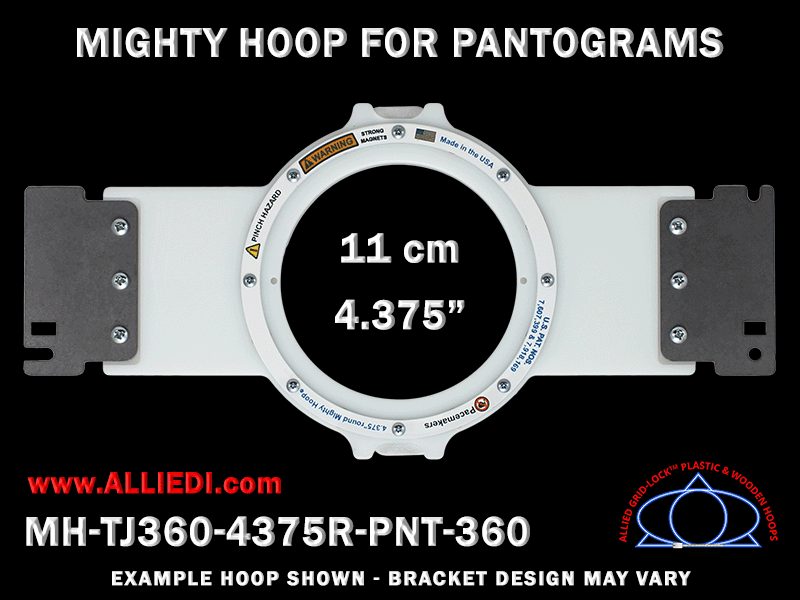 Pantograms Hoop - Magnetic Mighty Hoop - 4.375 inch (11 cm) Round - For ...