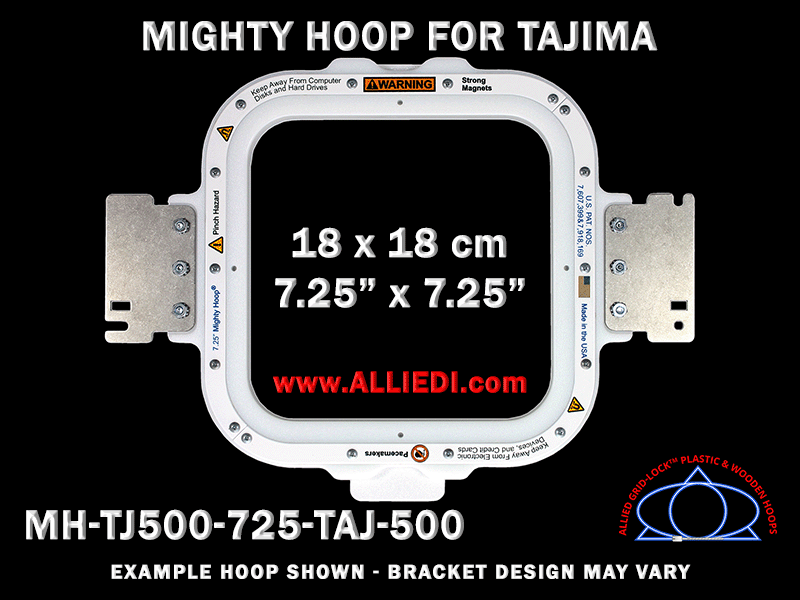 Tajima Hoop - Magnetic Mighty Hoop - 7.25 x 7.25 inch (18 x 18 cm ...